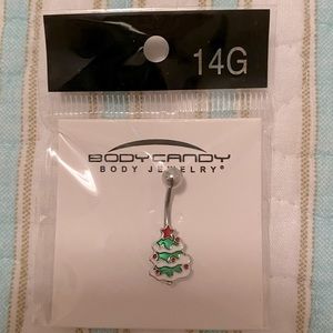Body Candy | Jewelry | Body Candy 4g Christmas Tree Belly Button Ring ...